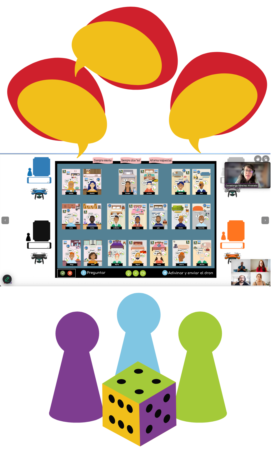 Playing board games in Spanish to speak confidently